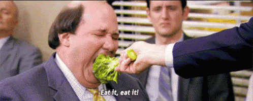 Kevin Malone Eating Broccoli GIF | GIFDB.com