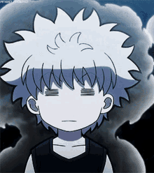 Killua Zoldyck On Blue Fire GIF | GIFDB.com