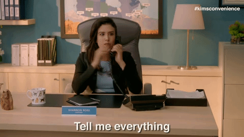 Kim's Convenience Shannon Hang Up Phone To Listen GIF | GIFDB.com