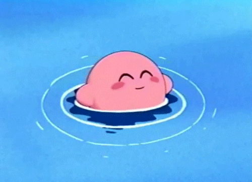 Kirby Dipping In Water GIF | GIFDB.com