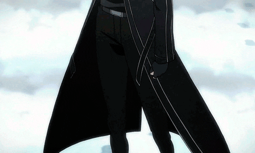 Kirito Fighting In The Snow GIF | GIFDB.com