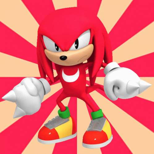 Knuckles The Echidna Standing Confident GIF | GIFDB.com