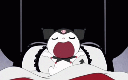 Kuromi Waking Up Confused GIF | GIFDB.com