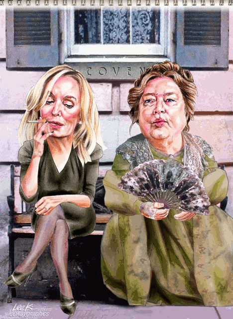 Ladies Sitting On A Bench GIF | GIFDB.com