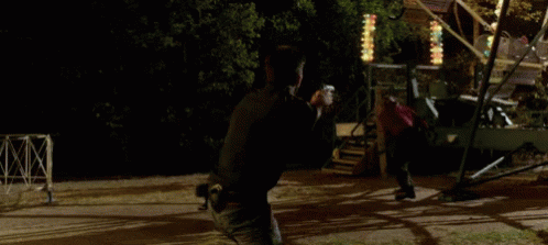 Leatherface Throwing Chainsaw GIF | GIFDB.com