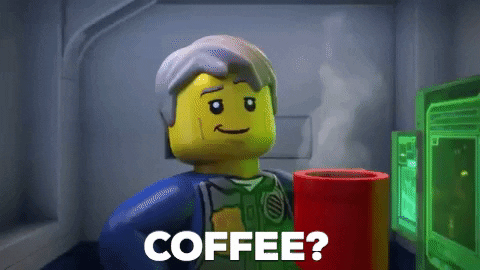 Lego Drinking Coffee GIF | GIFDB.com