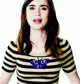 Lily Collins Licking Her Lips GIF | GIFDB.com