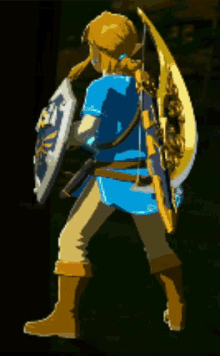 Link Legend Of Zelda Warrior Bow Archer Spin GIF | GIFDB.com