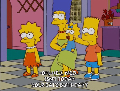 Lisa Simpsons Birthday Cat Surprise GIF | GIFDB.com
