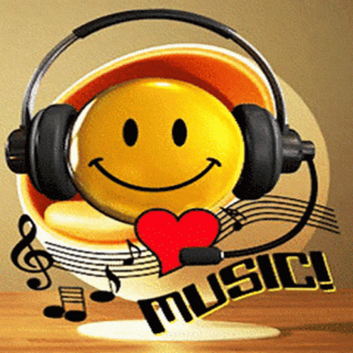 Listening To Music Headphones Emoticon GIF | GIFDB.com