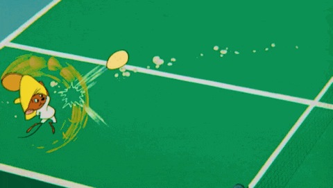 Looney Tunes Cartoon Speedy Gonzales Badminton GIF | GIFDB.com
