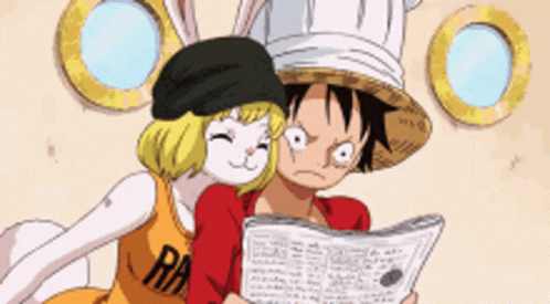 Luffy Reading With Carrot GIF | GIFDB.com