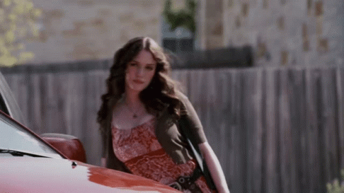 Mad Kat Dennings Closing The Car Door GIF | GIFDB.com