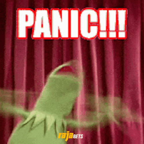 Mad Kermit Panicking GIF | GIFDB.com