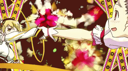 Madoka Magica Kaname Tomoe Mami Dancing GIF | GIFDB.com