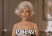 Marilyn Monroe Phew GIF | GIFDB.com