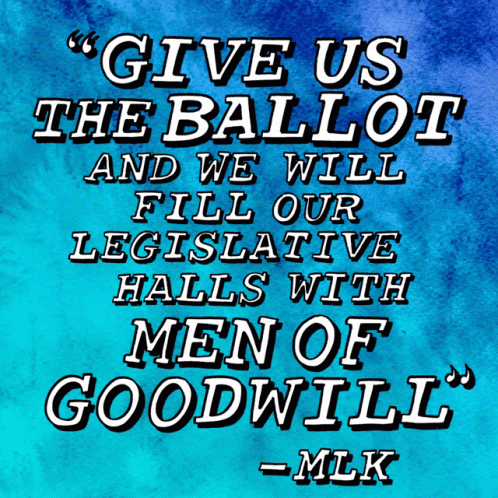 Martin Luther King Jr. Voting Message GIF | GIFDB.com