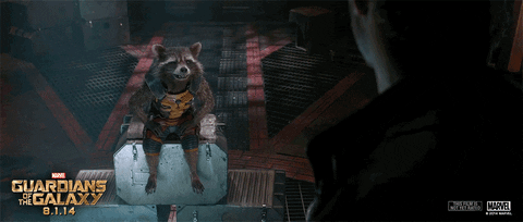 Marvel Laughing Rocket Raccoon GIF | GIFDB.com