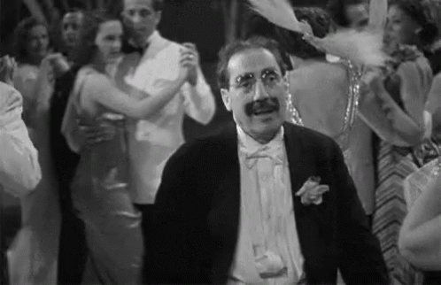 Marx Brothers Groucho Excited Dance GIF | GIFDB.com