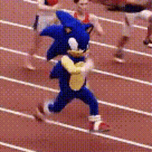 Mascot Sonic Running Fast Track And Field GIF | GIFDB.com