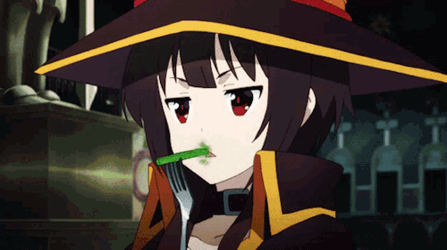 Megumin Seriously Eating GIF | GIFDB.com