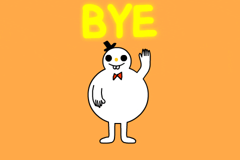 Melting Snowman Goodbye GIF | GIFDB.com