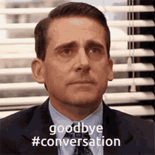 Michael Scott Crying Goodbye Conversation GIF | GIFDB.com