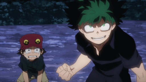 Midoriya's Electric Hand GIF | GIFDB.com