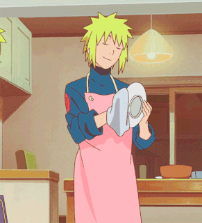 Minato Namikaze Washing Dishes GIF | GIFDB.com
