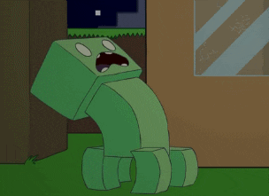 Minecraft Scared Creeper GIF | GIFDB.com