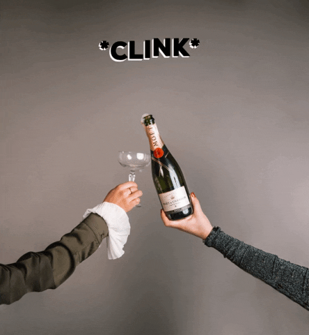 Moët Chandon Happy Birthday Champagne Clink GIF | GIFDB.com