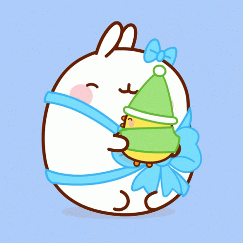 Molang Hugging Piu Piu GIF | GIFDB.com