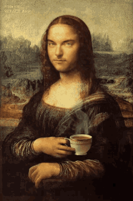 Mona Lisa Painting Meme Vibing GIF | GIFDB.com