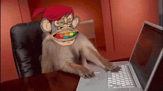 Monkey Typing Business Animation GIF | GIFDB.com
