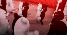Monokuma Group Dancing Together GIF | GIFDB.com