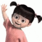 Monsters Creepy Boo Waving Hello GIF | GIFDB.com