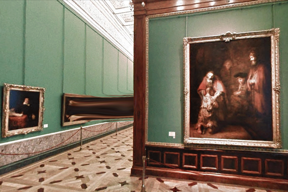 Moving Paintings Inside Museum GIF | GIFDB.com