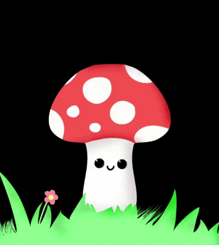Mushroom Cute Smile Nature GIF | GIFDB.com