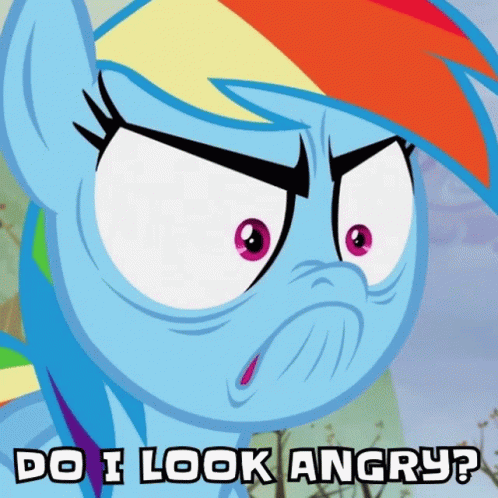 My Little Pony Rainbow Dash Angry Meme GIF | GIFDB.com