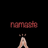 Namaste Colorful Text Praying Hands Emoji Animation GIF | GIFDB.com
