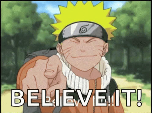 Naruto Smile Pointing Finger Believe It Meme GIF | GIFDB.com