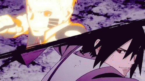 Naruto Vs Sasuke Diagonal Split Screen GIF | GIFDB.com