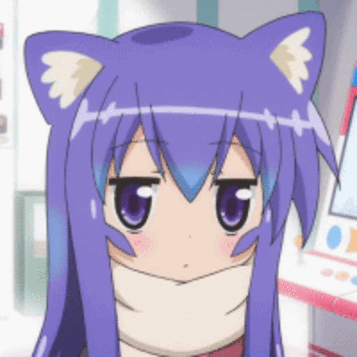 Neko Cat Ear Purple Anime Girl