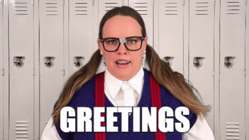 Nerdy Girl Greetings GIF | GIFDB.com
