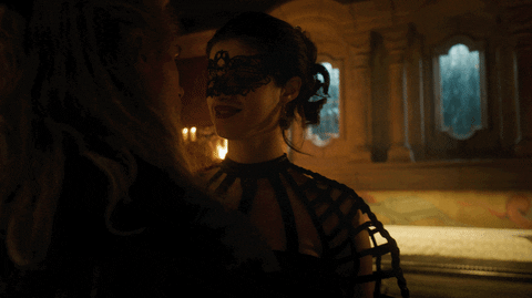 Netflix The Witcher Yennifer Wearing Masquerade GIF | GIFDB.com