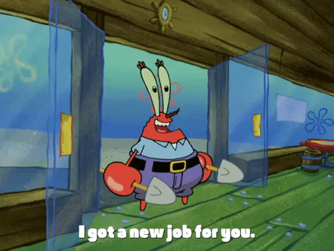 New Job For You Mr Krabs Spongebob Squarepants GIF | GIFDB.com