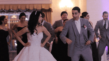 Newly Weds Doing Cowboy Dance Funny Wedding GIF | GIFDB.com