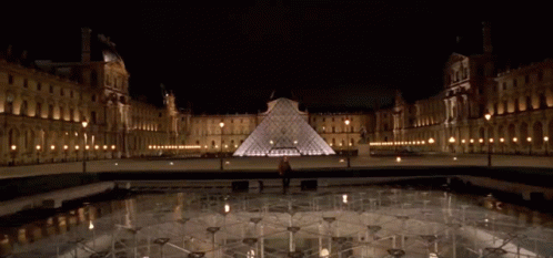 Night Walking In Louvre Museum GIF | GIFDB.com