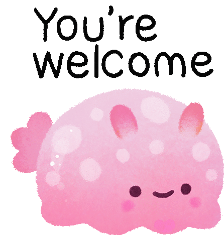 No Problem You're Welcome Cute Rabbit Cartoon GIF | GIFDB.com