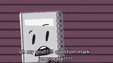 Notebook Jump Scare Seeing Question Mark GIF | GIFDB.com